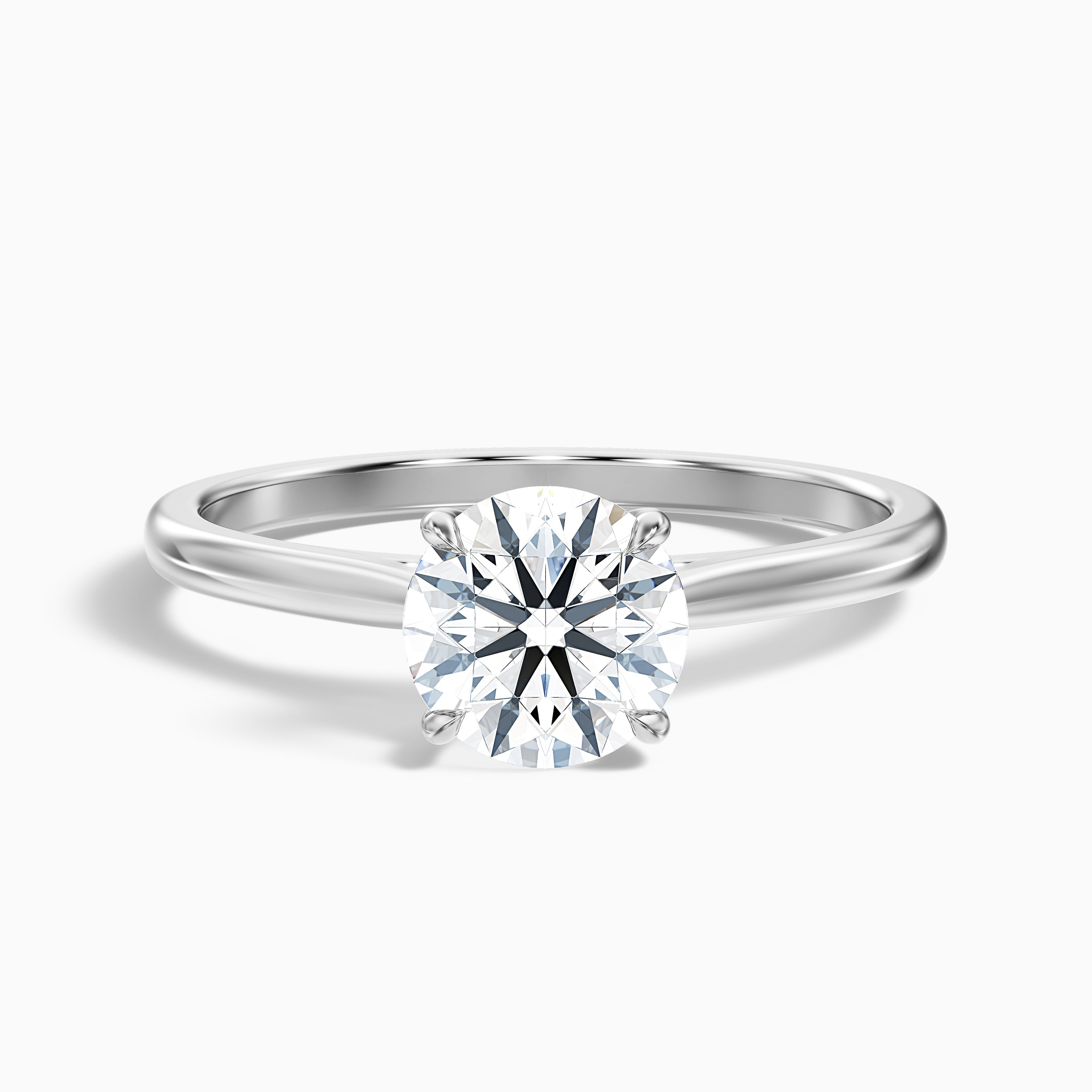 Grab Iris 4 Carat Round Diamond Ring 925 Silver
