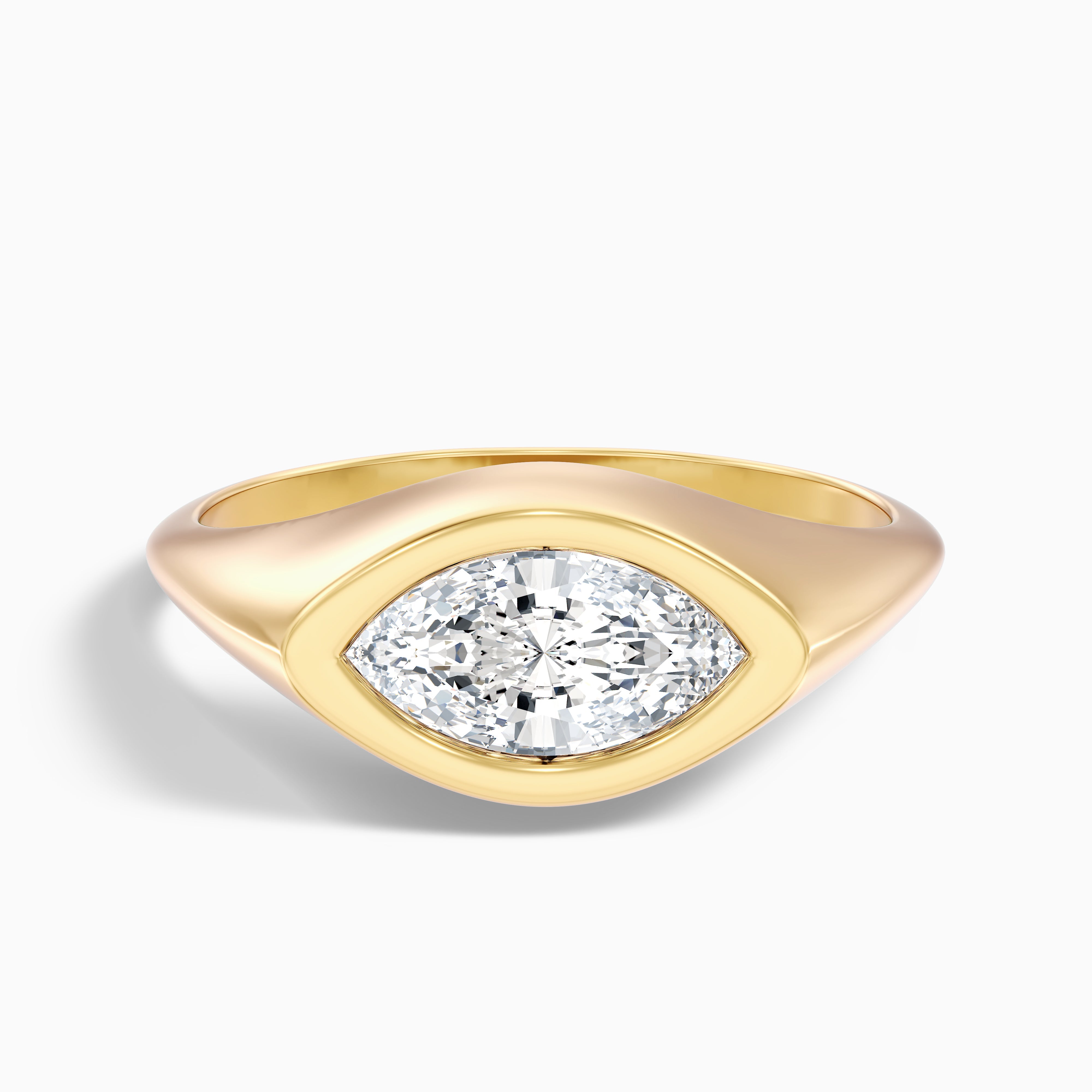 Shop Alina 4 Ct Marquise Cut East West Ring 14k Yellow Gold