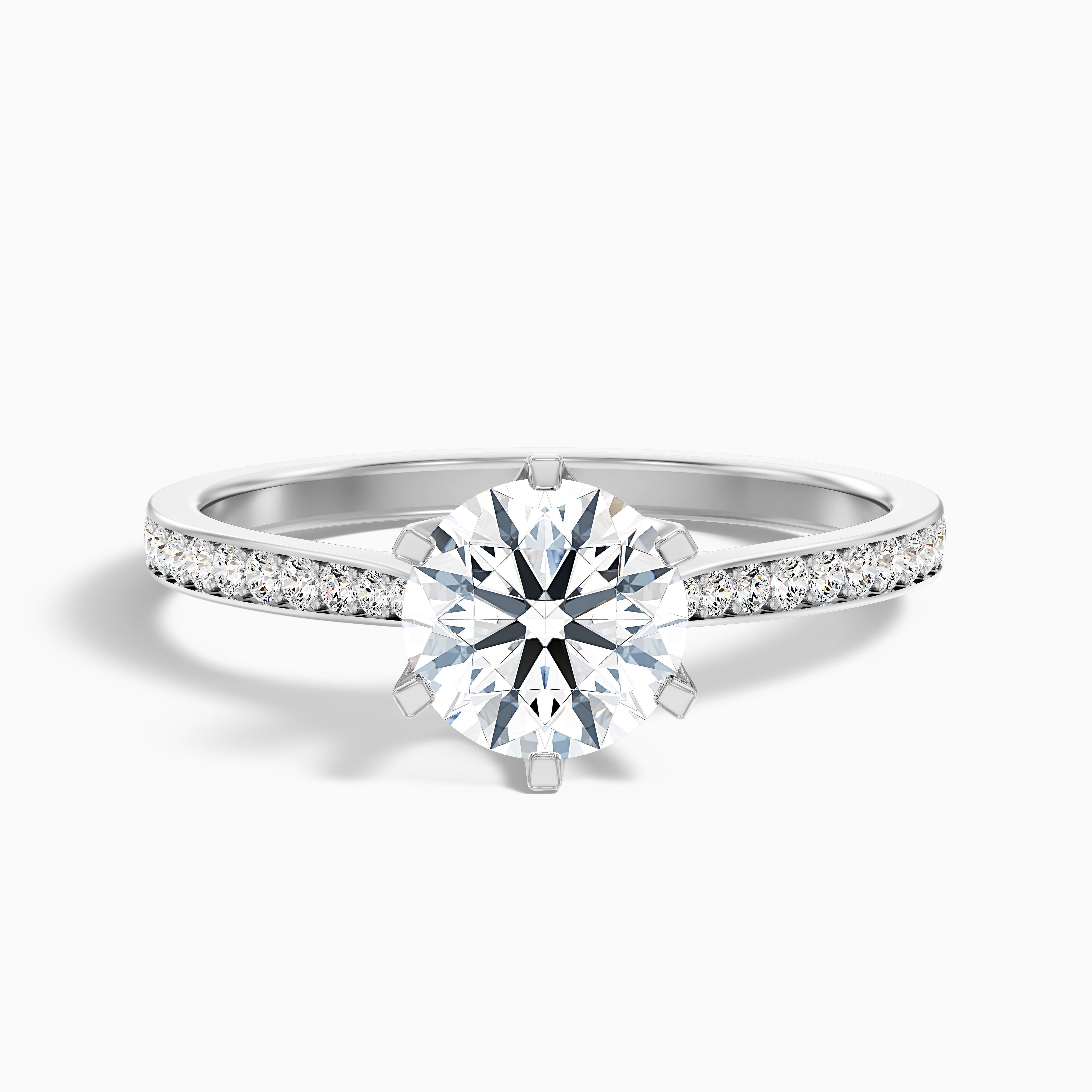 Buy Esha 3 Carat Round Engagement Ring 925 Silver