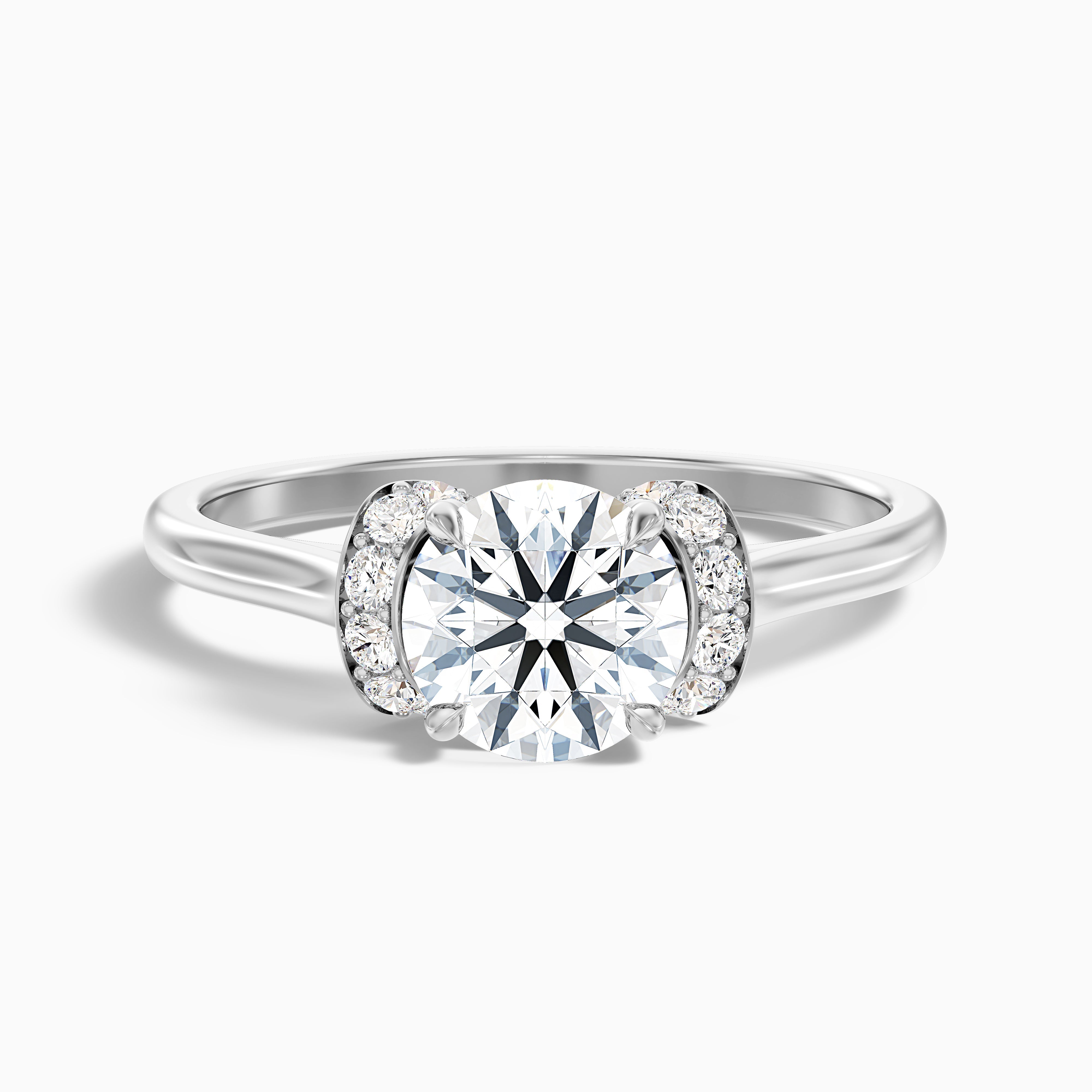 Purchase Jena 8 Carat Round Diamond Ring 18k White Gold