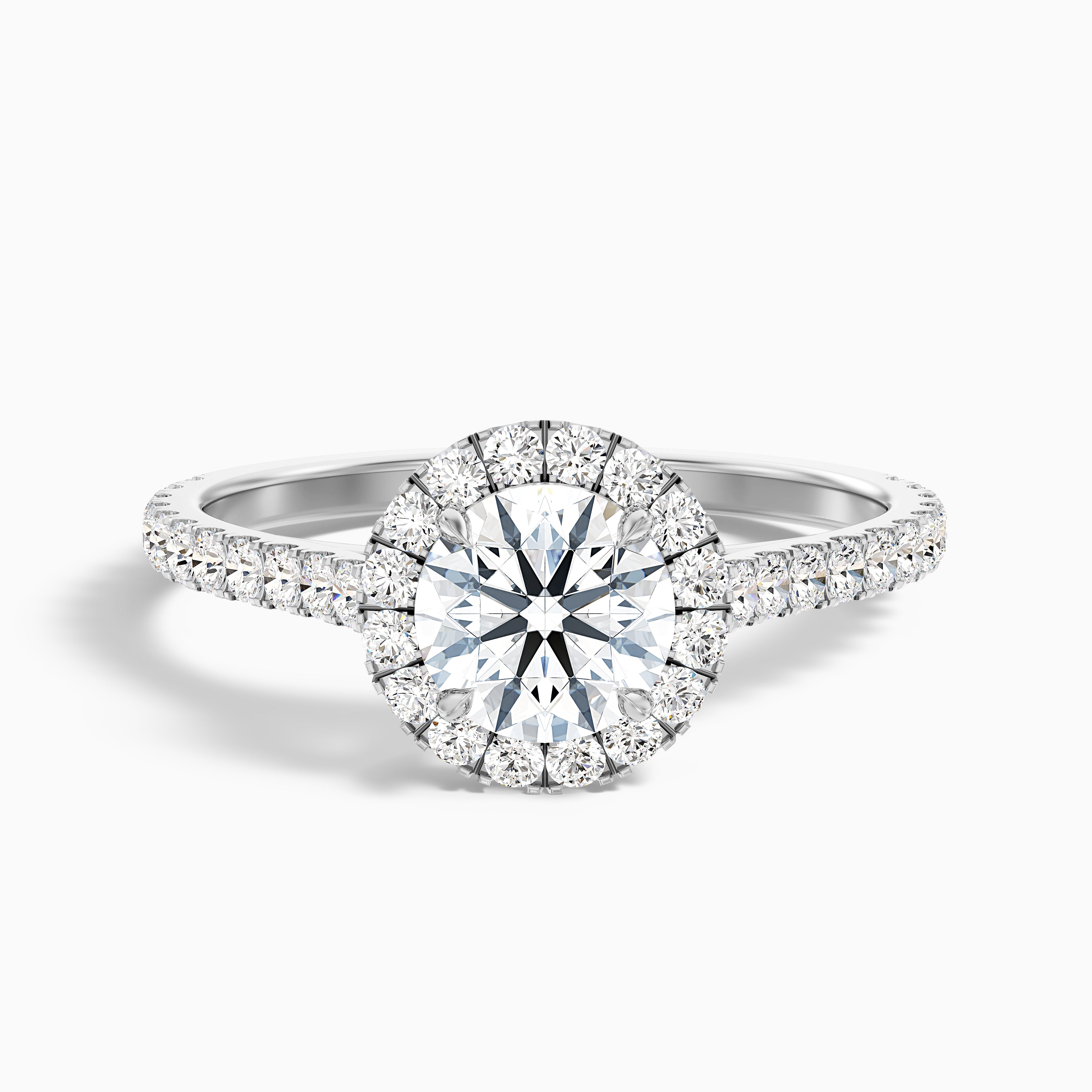 Purchase Tara 8 Carat Round Diamond Ring 18k White Gold
