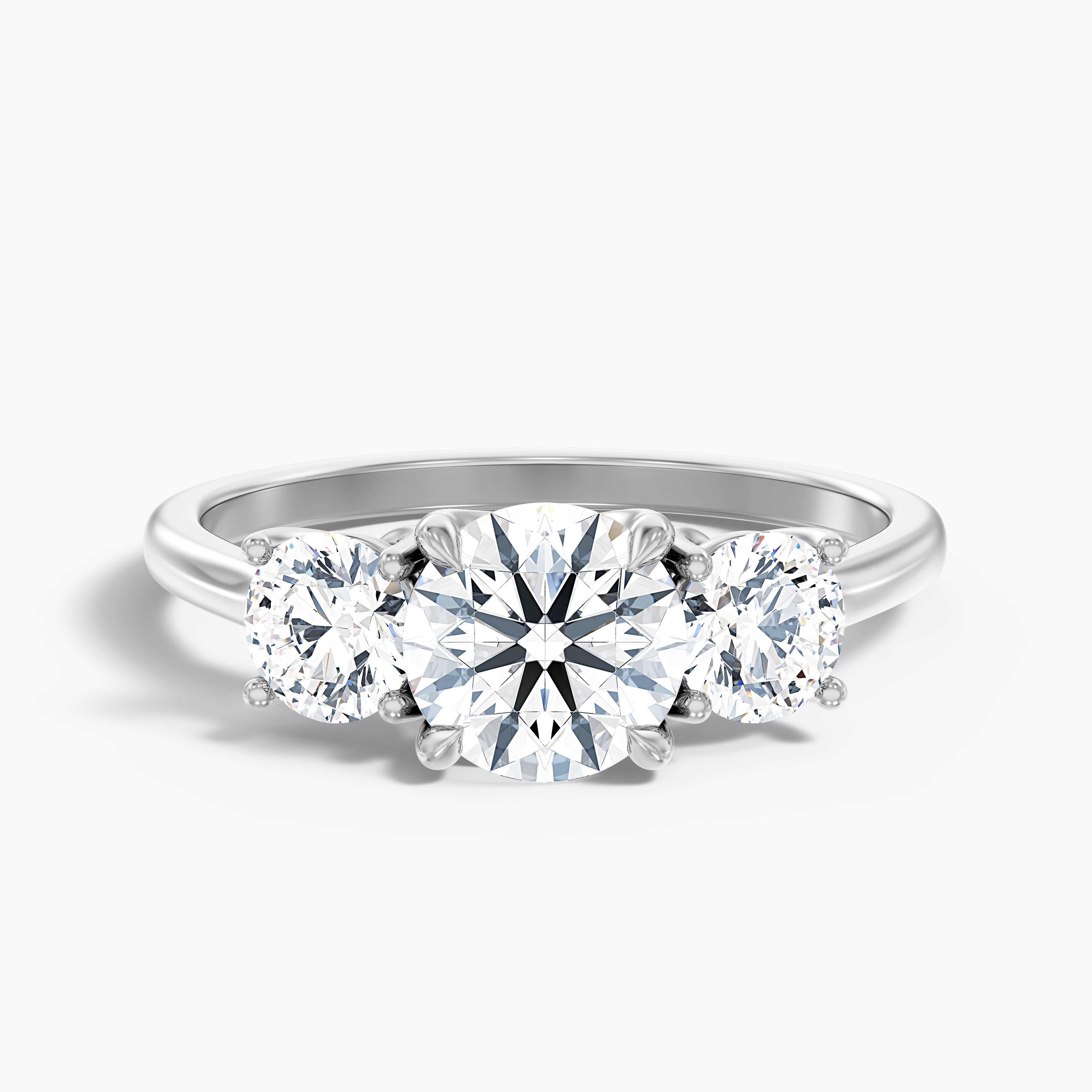 Pick Skye 8 Carat Round Engagement Ring 14k White Gold