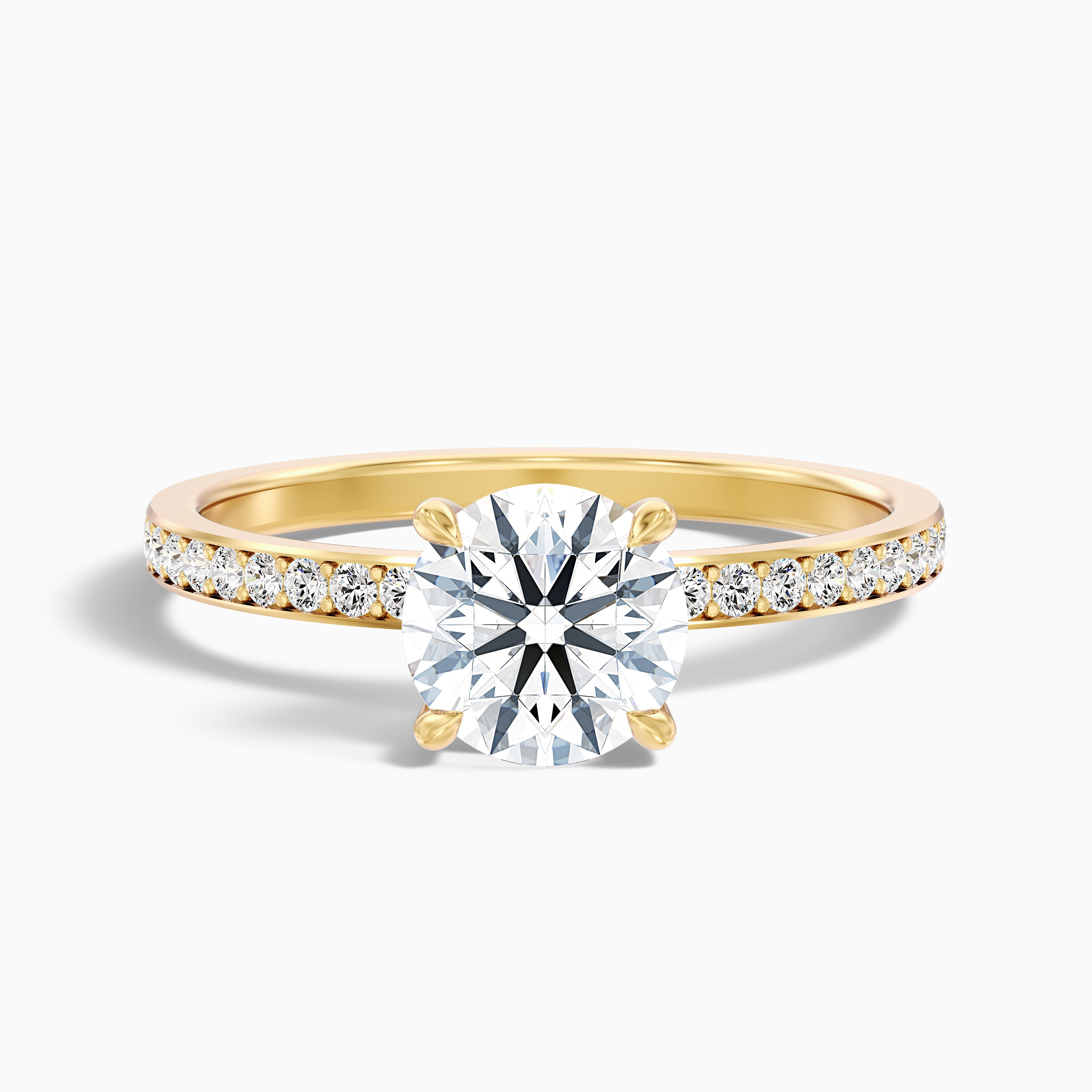 Find Cris 2 Carat Round Diamond Ring 14k Yellow Gold