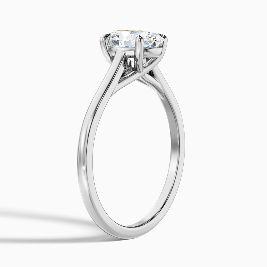 Get Cindy 2 Carat Oval Engagement Ring 10k White Gold
