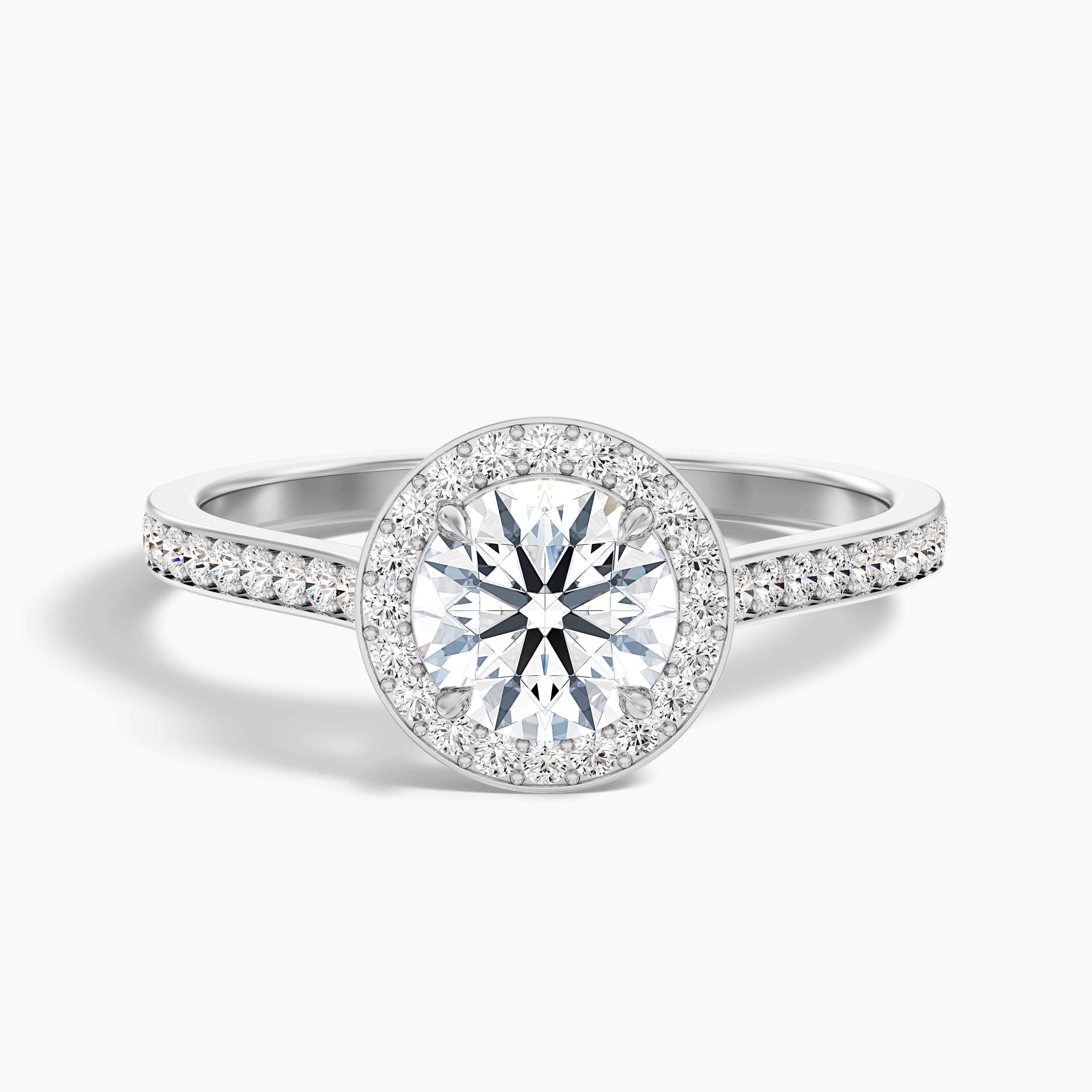 Explore Jessy 5 Carat Round Moissanite Ring 18k White Gold