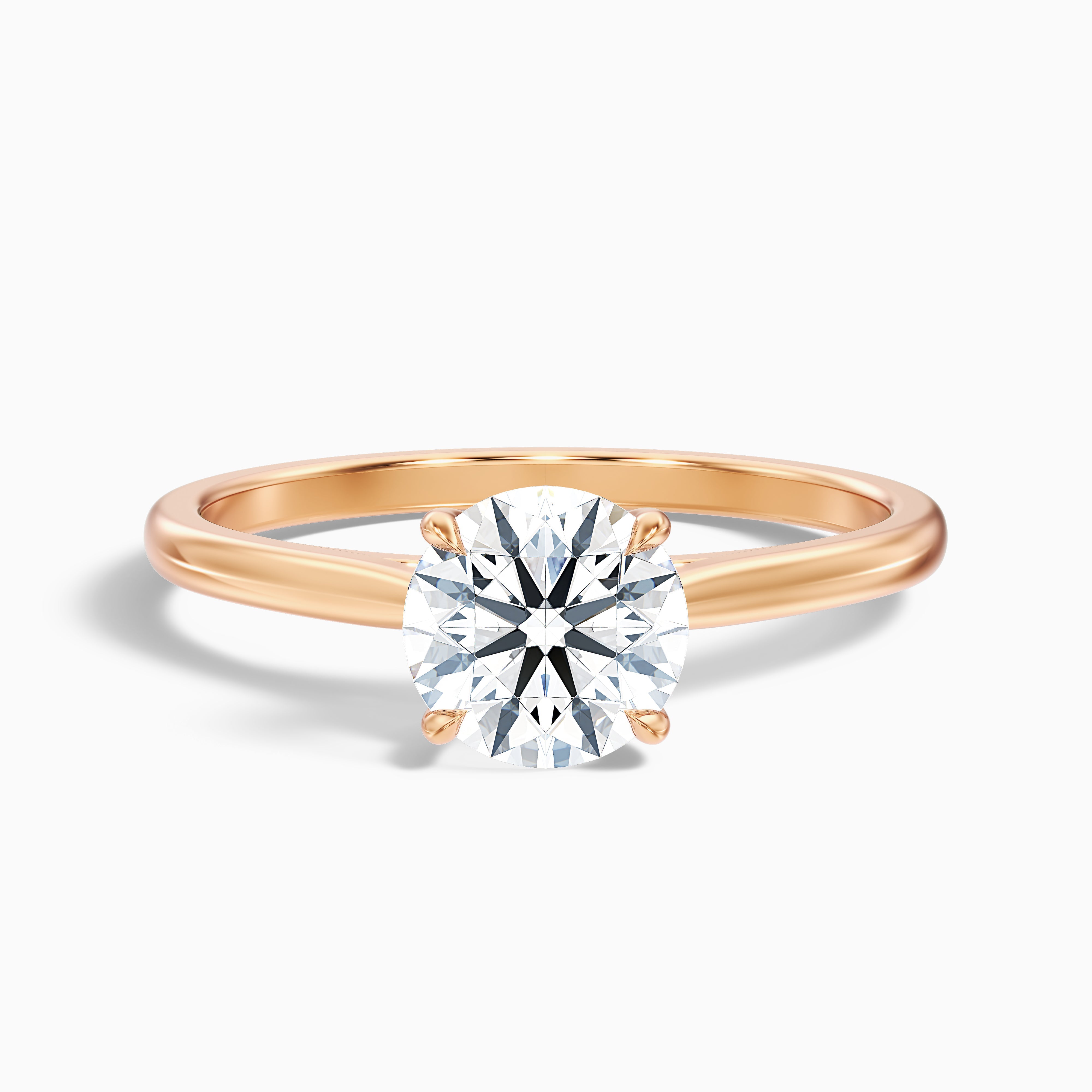 Shop Iris 3.5 Carat Round Wedding Ring 18k Rose Gold