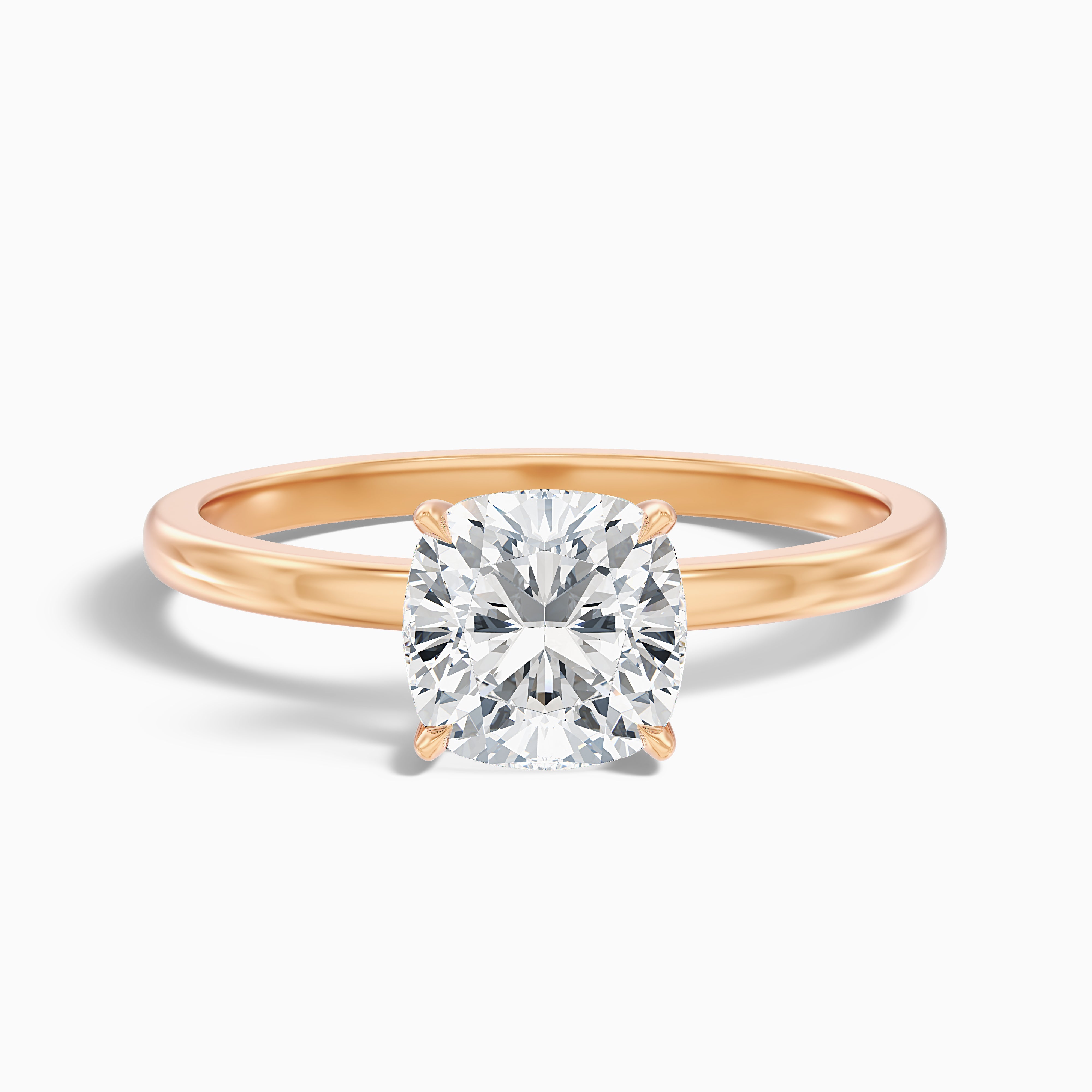 Buy Chaya 4 Ct Cushion Cut Ring 14k Rose Gold