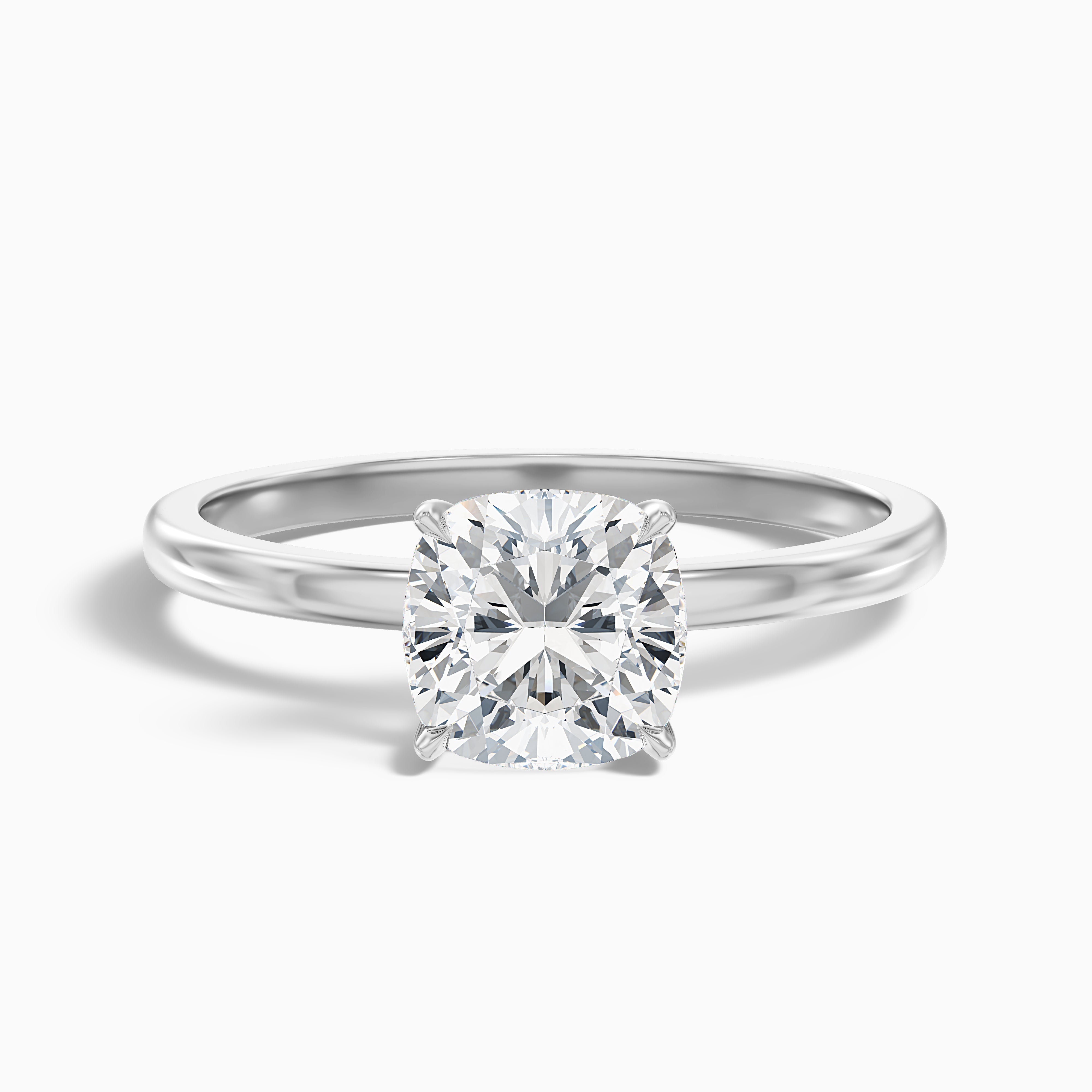 Get Chaya 4.5 Ct Cushion Cut Ring Platinum